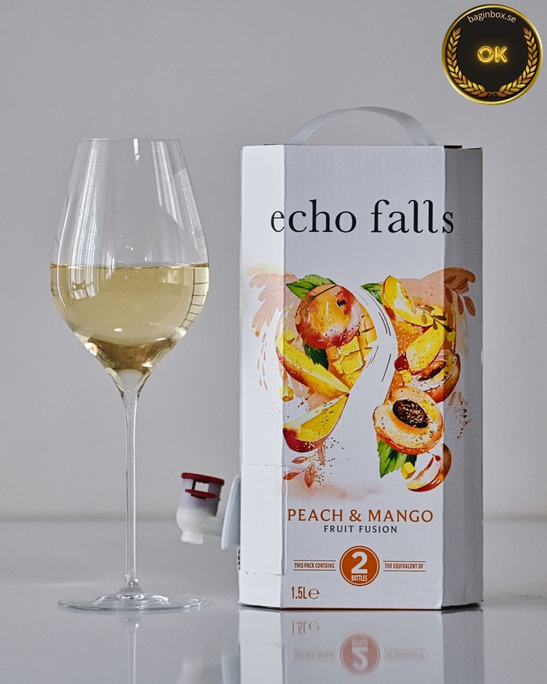 Echo Falls White Peach & Mango - Bag in Box